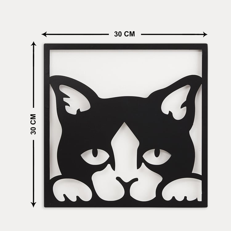 Buy Nimbus Cat Black Metal Wall Art - 30x30cm from Home Centre at just ...