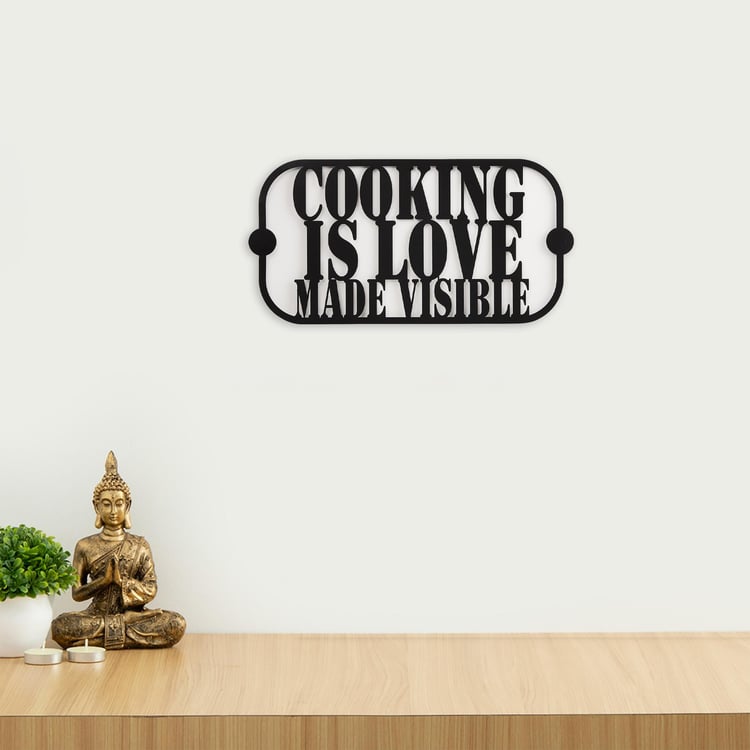 Buy Nimbus Cook Love Black Cooking Is Love Metal Wall Art from Home ...