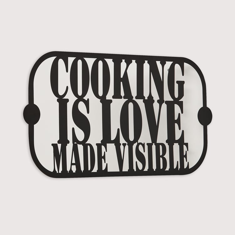 Buy Nimbus Cook Love Black Cooking Is Love Metal Wall Art from Home ...