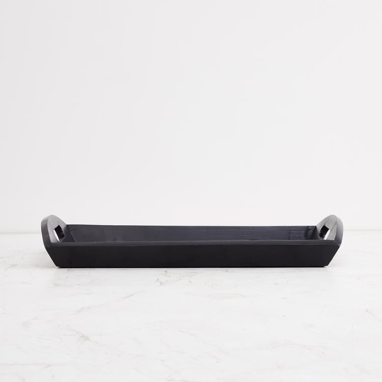 Buy Get The Look-Enchanted Bouquet Black Wooden Serving Tray from Home ...