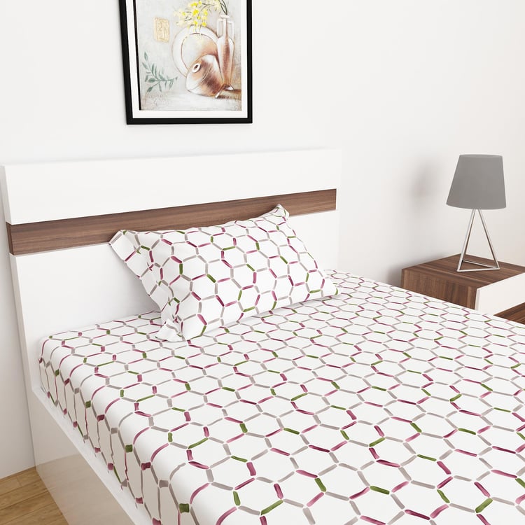 Buy My Bedding Cotton 154TC 2Pcs Printed Single Bedsheet Set from Home ...