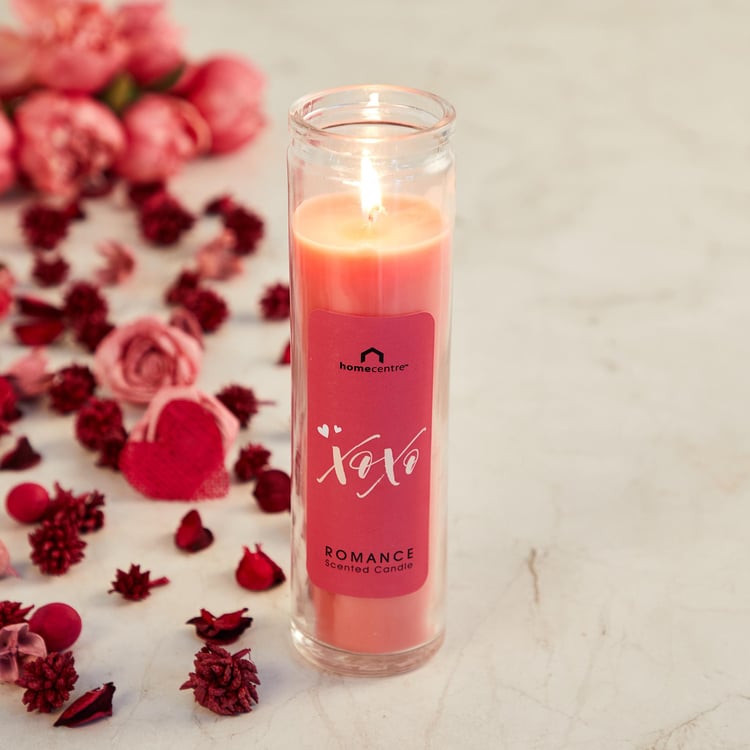Buy Valentine Red Tall Glass Scented Candle from Home Centre at just ...