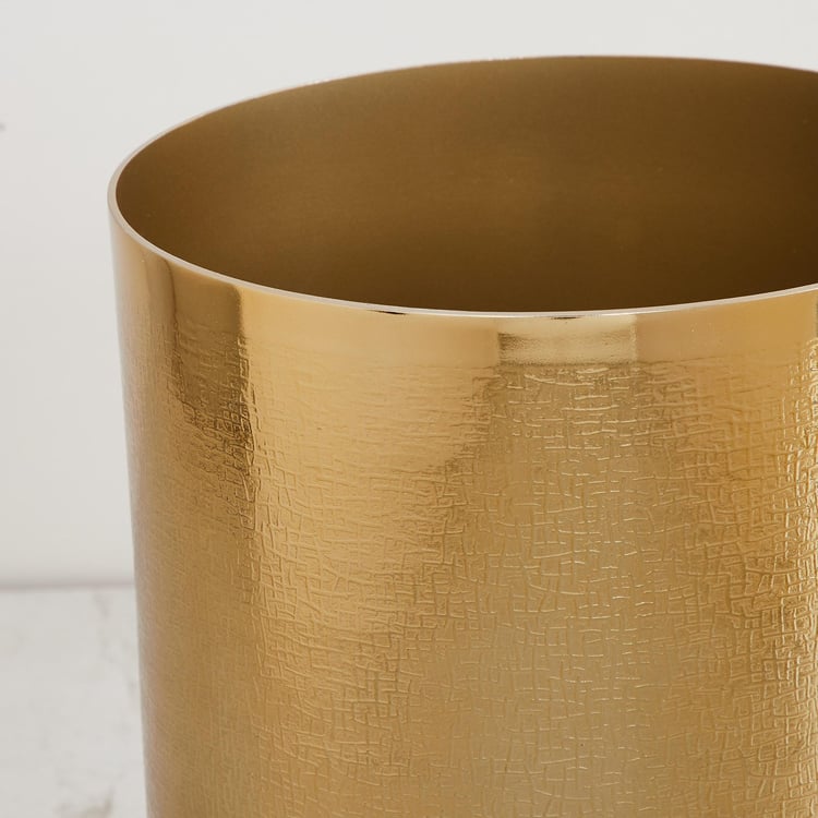 Buy Panama Gold Textured Metal Waste Bin from Home Centre at just INR ...
