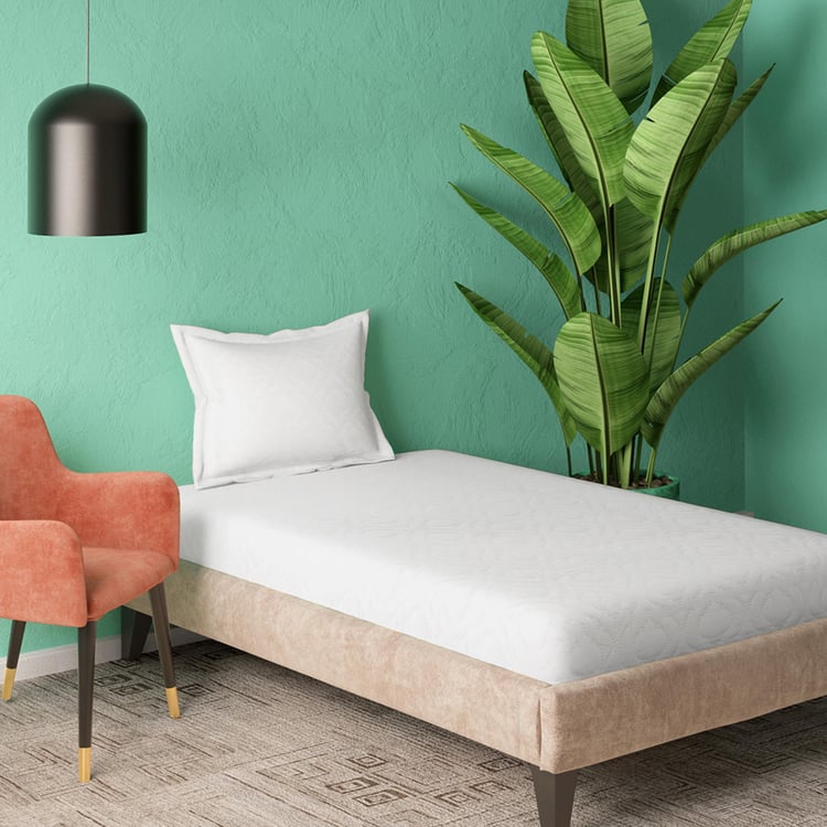 Buy PORTICO White Solid Cotton Single Bed Mattress Protector - 91x183cm ...