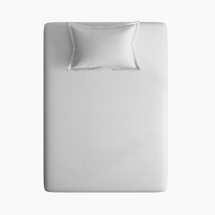 Buy PORTICO White Solid Cotton Single Bed Mattress Protector - 91x183cm ...
