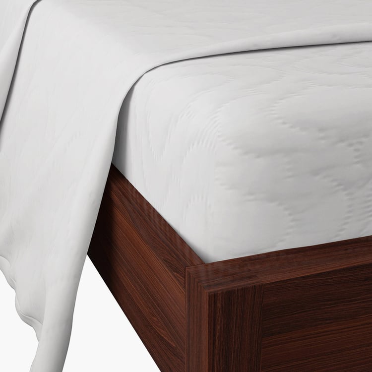 Buy PORTICO White Solid Cotton Single Bed Mattress Protector - 91x183cm ...