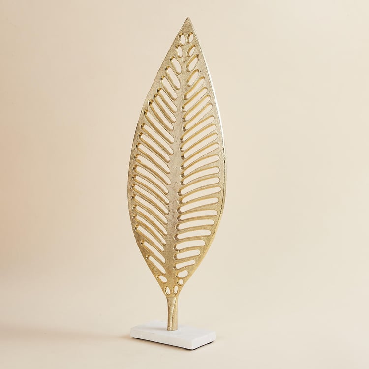 Buy Fiesta Metal Leaf Table Accent from Home Centre at just INR 1399.0