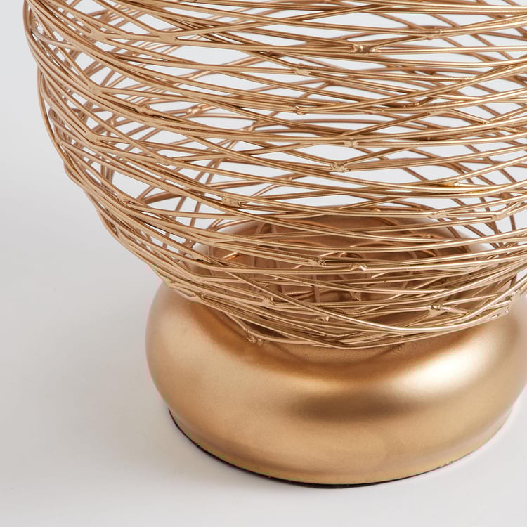 Buy Eternity Stone and Iron Mesh Vase from Home Centre at just INR 1599.0