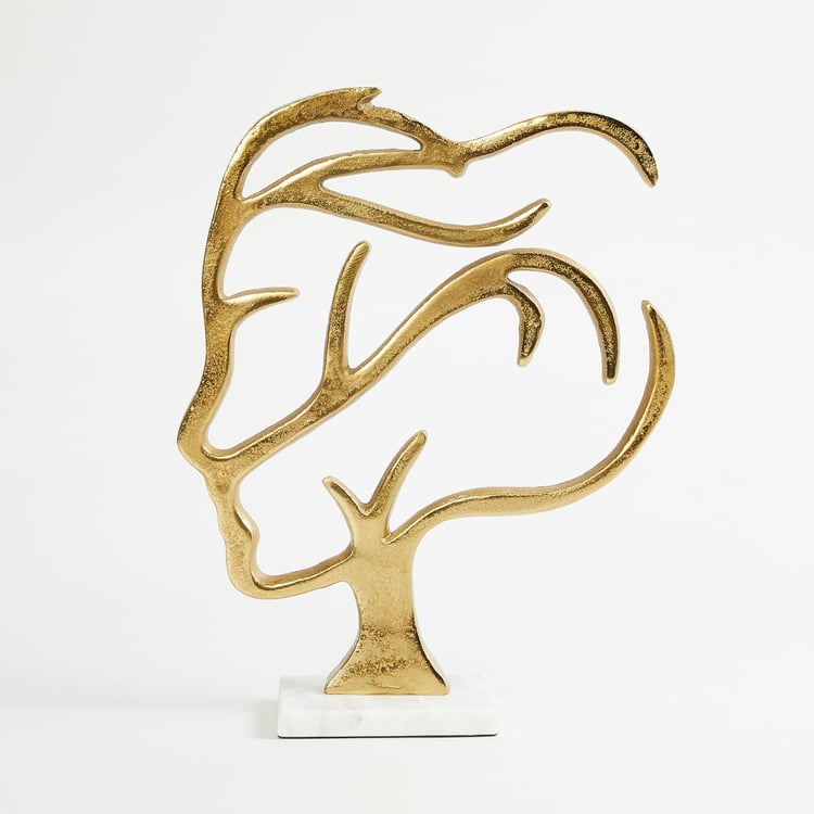 Buy Eternity Gold Metal Face Sculpture Figurine from Home Centre at ...