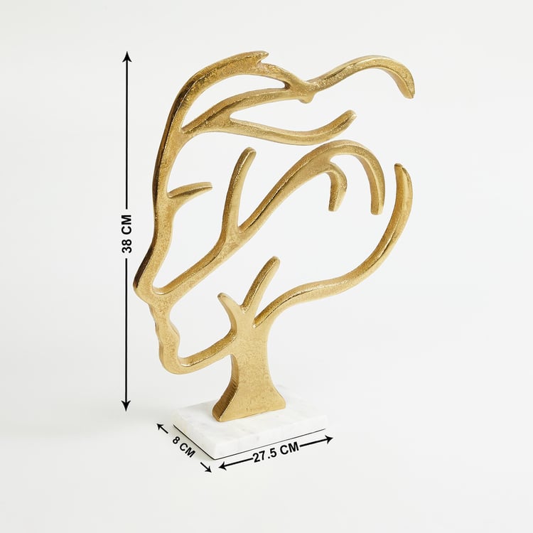 Buy Eternity Gold Metal Face Sculpture Figurine from Home Centre at ...