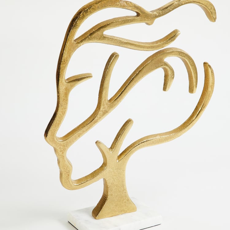 Buy Eternity Gold Metal Face Sculpture Figurine from Home Centre at ...