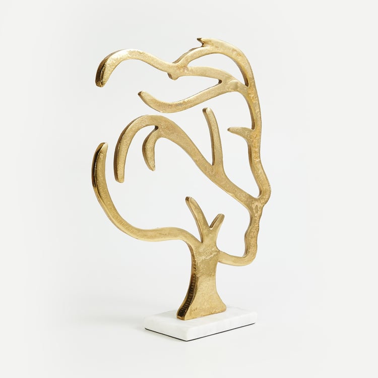 Buy Eternity Gold Metal Face Sculpture Figurine from Home Centre at ...