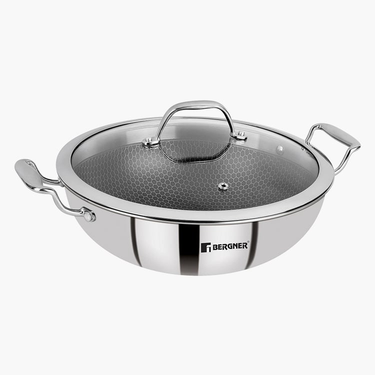 Buy BERGNER Hitech Silver Solid Triply Stainless Steel Induction Base ...