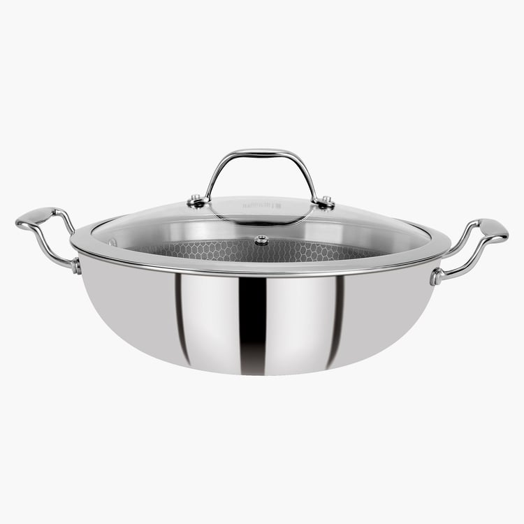 Buy BERGNER Hitech Silver Solid Triply Stainless Steel Induction Base ...