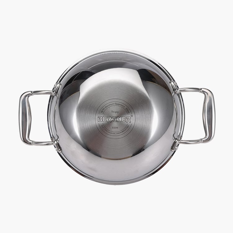 Buy BERGNER Hitech Silver Solid Triply Stainless Steel Induction Base ...