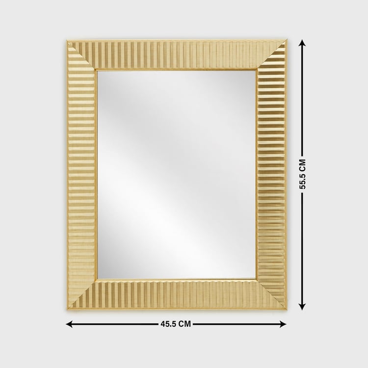 Buy Reflection Sparkle Gold Striped Frame Rectangular Wall Mirror from ...