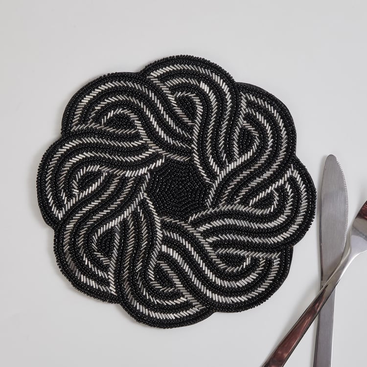 Buy Mandarin-Modern Retreat Black Beaded Glass Trivet from Home Centre ...