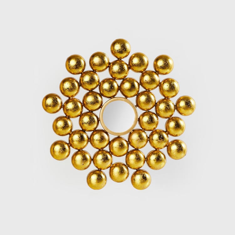 Buy Samara Gold Mirror Sphere Abstract Metal Wall Art - Set of 2 from ...