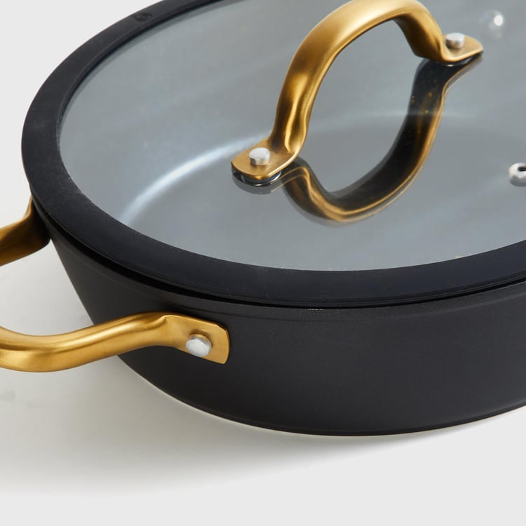 Buy Signature Series Aluminium Non-Stick Shallow Pot with Lid - 24cm ...