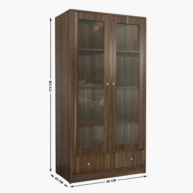 Buy Helios Lewis Shokki Crockery Unit - Brown from Helios by Home Centre at just INR 51109.0