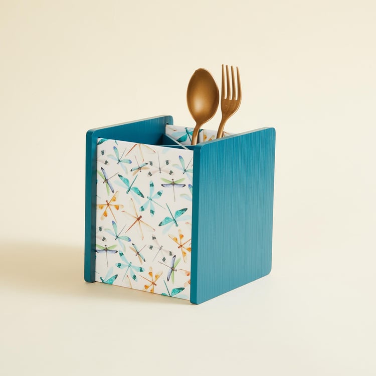 Buy Corsica Dragonfly Wood Cutlery Holder from Corsica by Home Centre ...