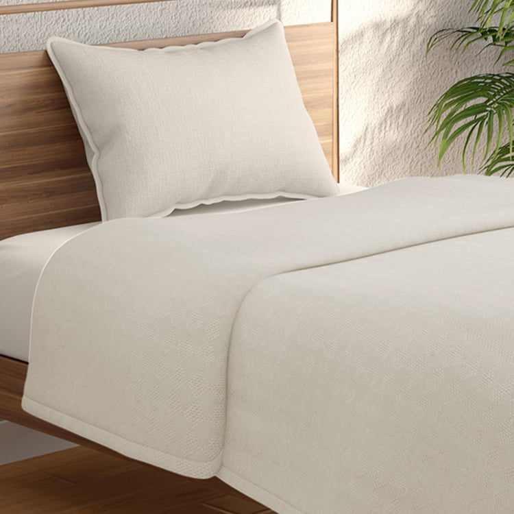 Buy PORTICO Solace Biege Solid Cotton Dohar - 150 cm x 224 cm from ...