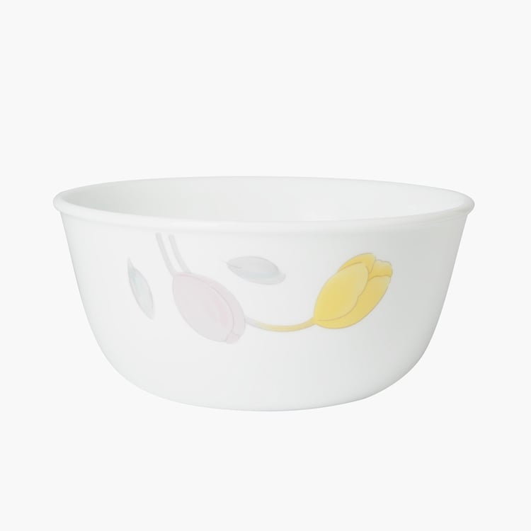 Buy CORELLE Livingware White Printed Vitrella Glass Curry Bowl - 828ml ...