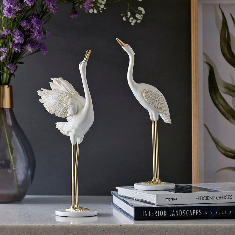 Buy Magnus Set of 2 Ceramic Crane Figurines from Home Centre at just ...