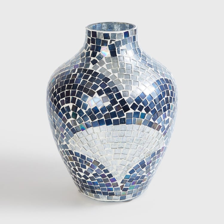 Buy Mable Glass Art Deco Mosaic Vase from Home Centre at just INR 1199.0