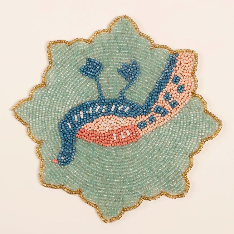 Buy Showstopper Peacock Beaded Trivet from Home Centre at just INR 599.0