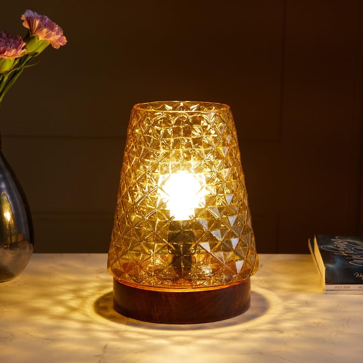 Buy Corsica Fest Embossed Glass Table Lamp from Corsica by Home Centre ...