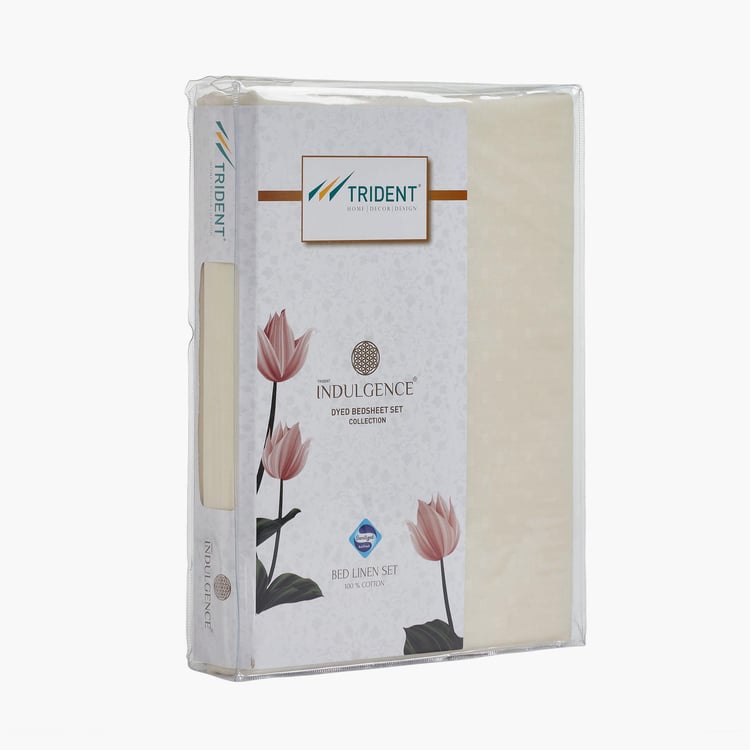 Buy TRIDENT Indulgence 300TC Printed 3Pcs Super King Bedsheet Set from ...