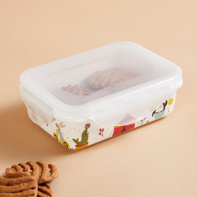 Buy Glee Circus White Printed Rectangle Melamine Cookie Container from ...