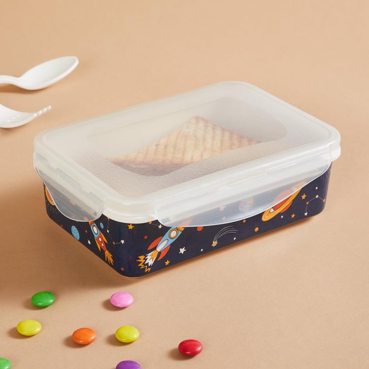 Buy Glee Space Blue Printed Melamine Rectangular Lunch Box from Home ...