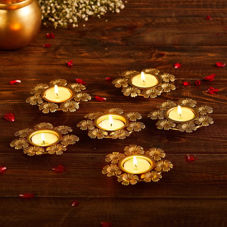 Buy Corsica Bela Set of 6 Metal T-Light Holders from Corsica by Home ...