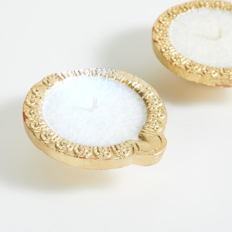 Buy Corsica Fest Set of 2 Terracotta Diya Candles from Corsica by Home ...