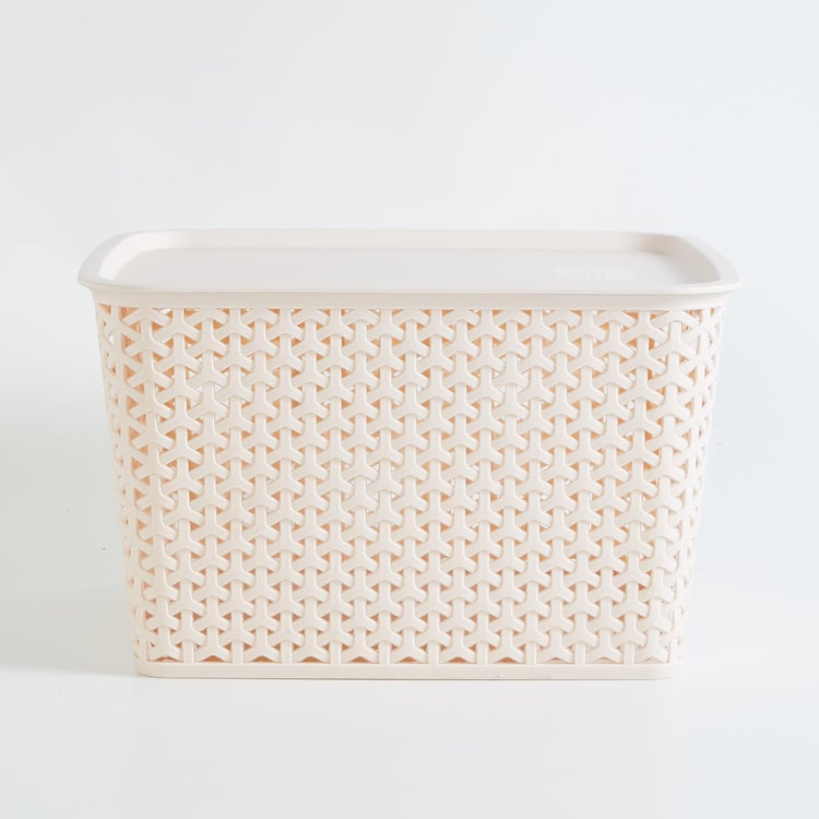 Buy Wilton Polypropylene Storage Basket with Lid from Home Centre at ...