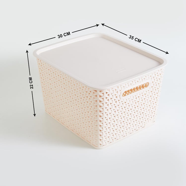 Buy Wilton Polypropylene Storage Basket with Lid from Home Centre at ...