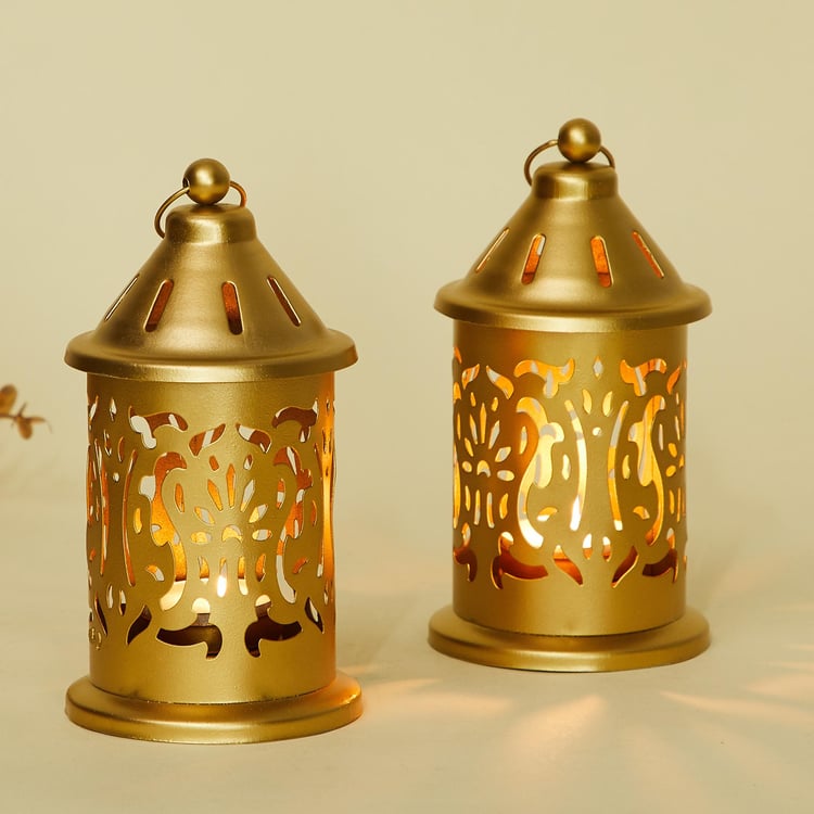 Buy Raga Set of 2 Metal Hanging T-Light Lanterns from Home Centre at ...