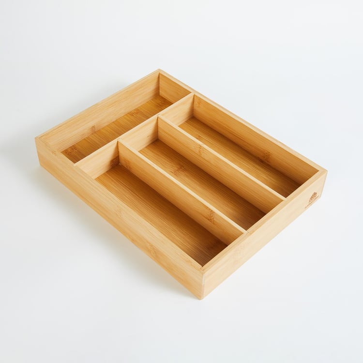Buy Spinel Bamboo Cutlery Organiser from Home Centre at just INR 599.0