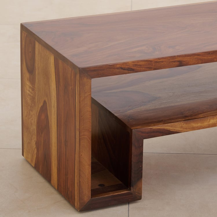 Buy (Refurbished) Helios Ester Sheesham Wood TV Unit - Brown from ...