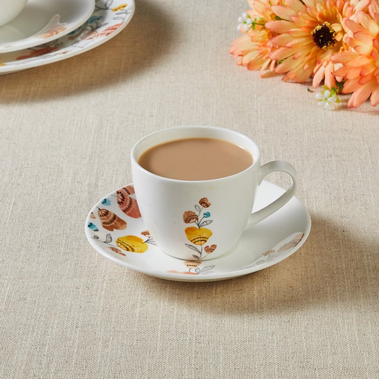 Buy Lucas Bone China Printed Cup and Saucer - 210ml from Home Centre at ...
