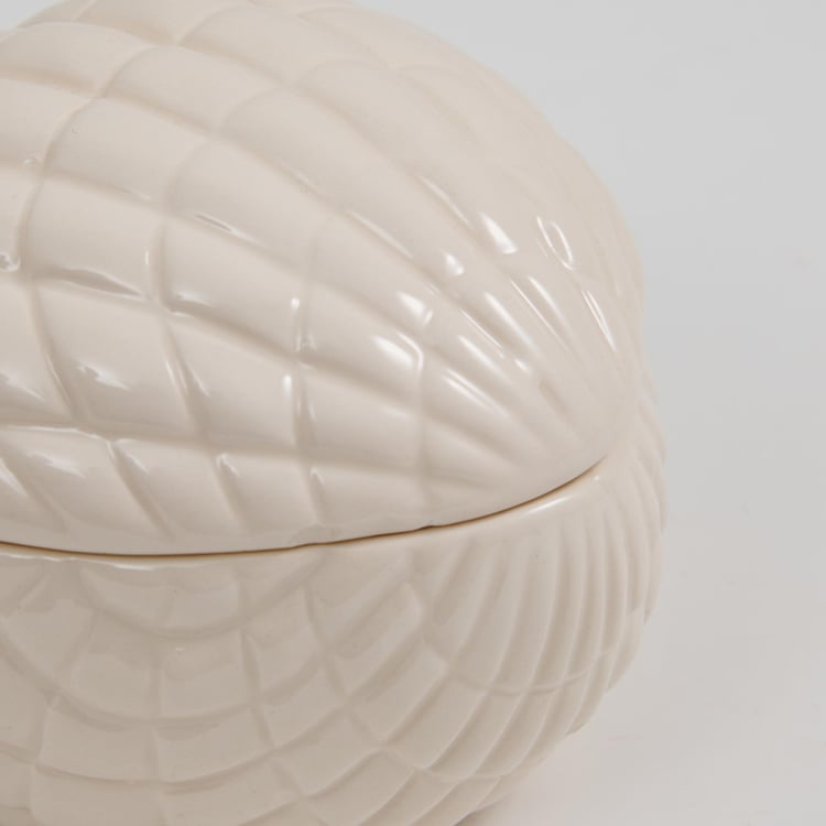 Buy Nova Santorini Ceramic Shell Cotton Box from Home Centre at just ...