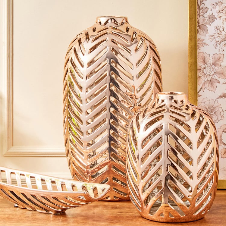Buy Stellar Stoneware Chevron Cutwork Decorative Platter from Home ...