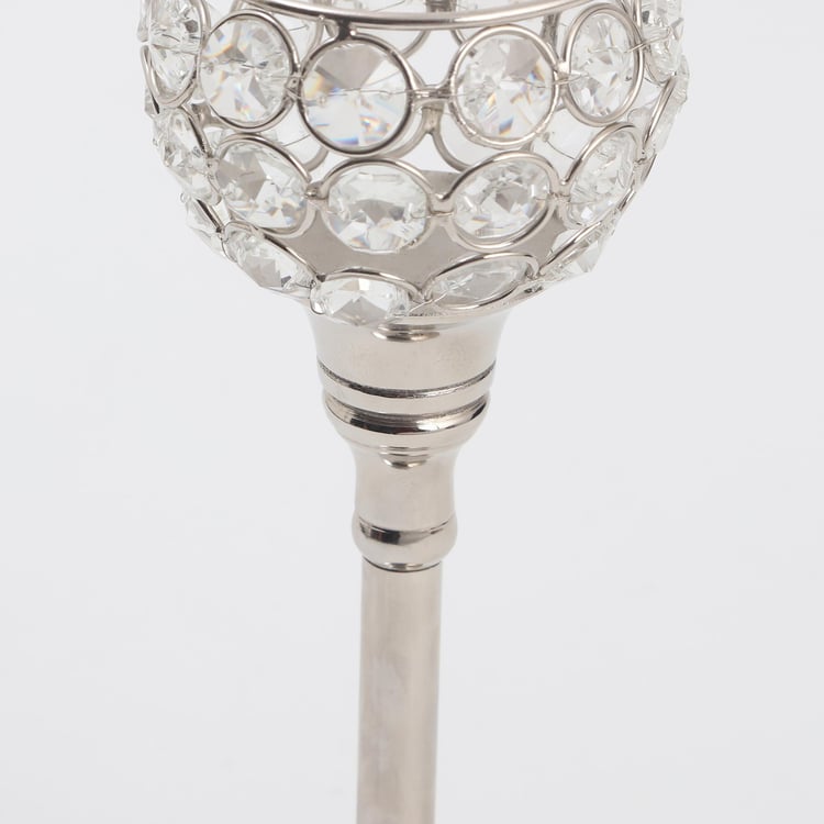 Buy Corsica Tasta Set of 2 Iron and Crystal Pedestal Candle Holders ...