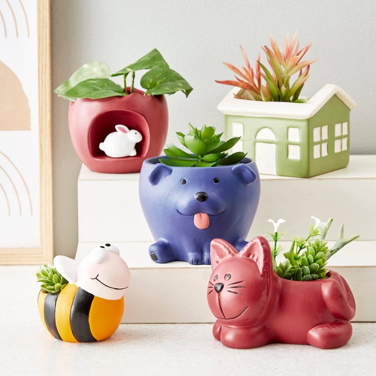 Buy Gloria Ceramic Laughing Dog Planter from Home Centre at just INR 299.0