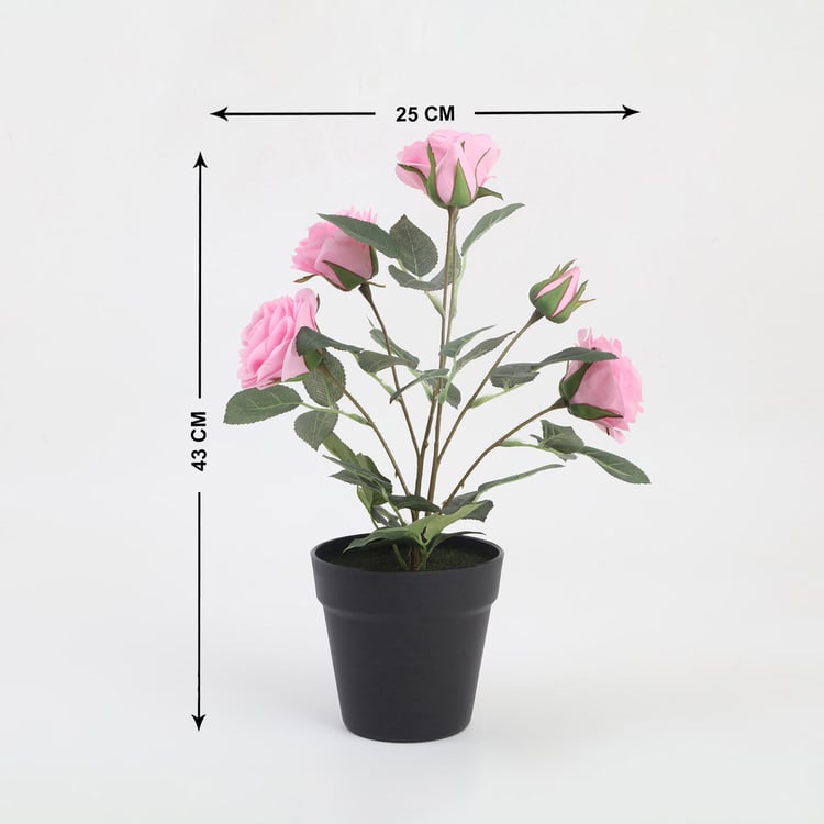 Buy Gloria Artificial Rose Plant in Pot from Home Centre at just INR 999.0