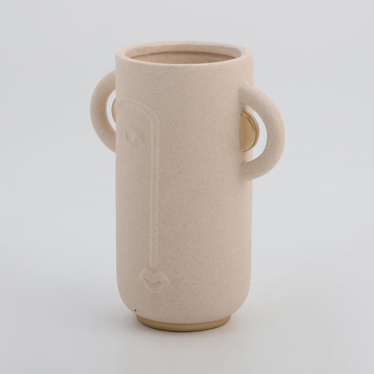 Buy Marshmallow Ceramic Human Face Vase from Home Centre at just INR 1099.0