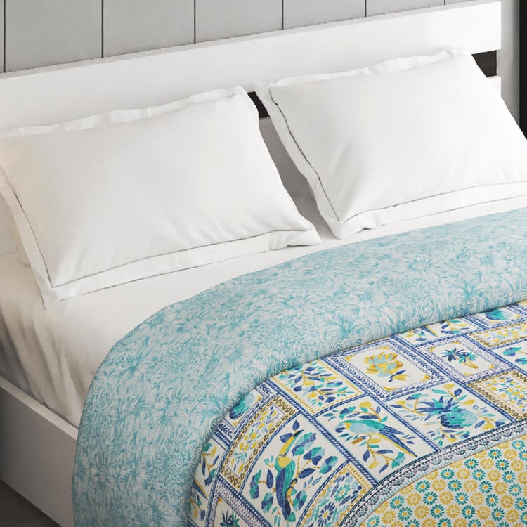 Buy Medley Santorini Cotton Printed Double Comforter from Home Centre ...