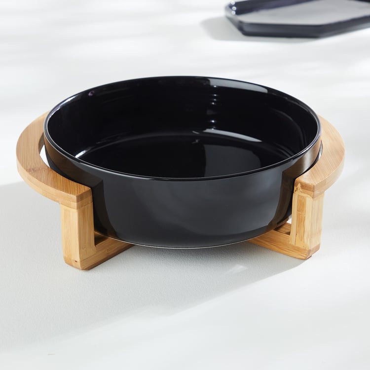 Buy Chef Special Ceramic Serving Dish with Wooden Stand - 2L from Home ...